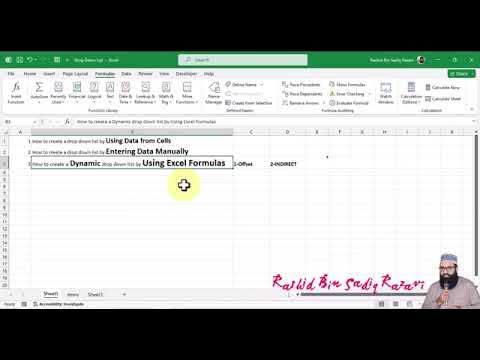 Excel Tutorial Drop down list#RashidBinSadiqRazavi - YouTube