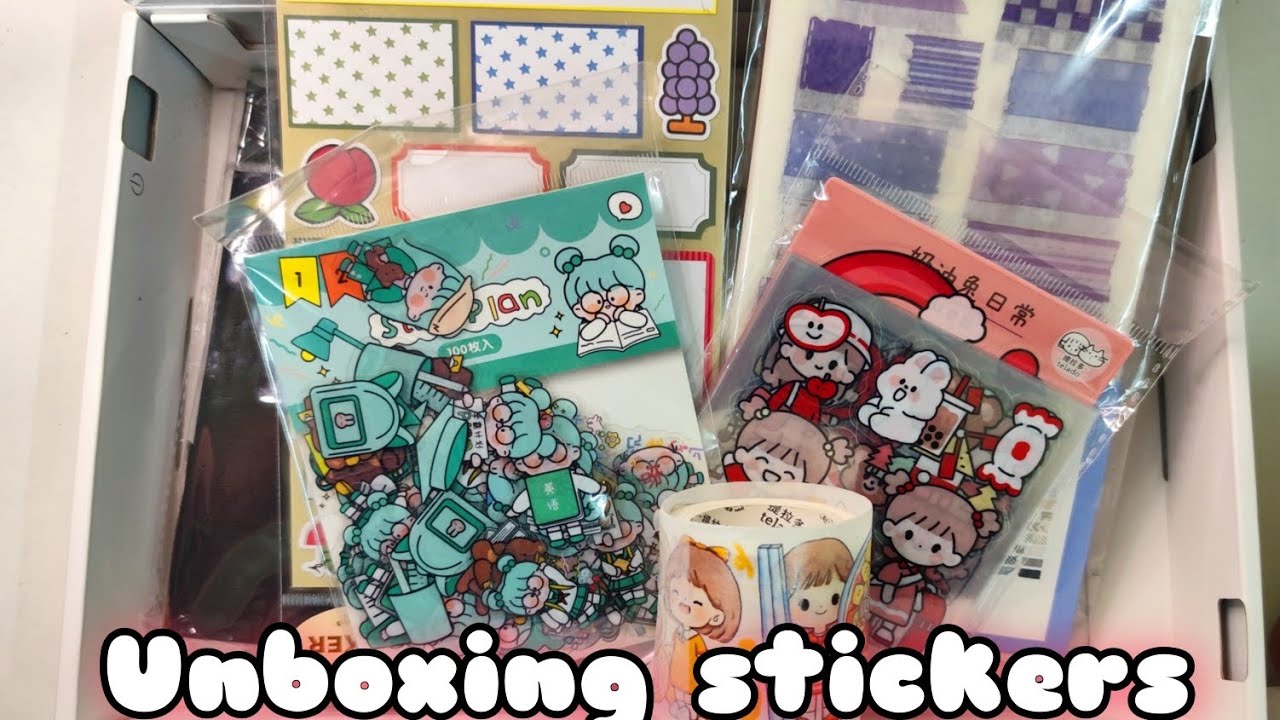Unboxing stickers #sticker #unboxing #journaling - YouTube