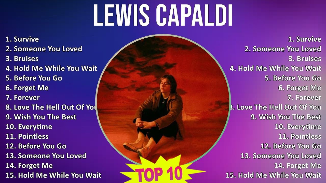 Lewis Capaldi 2025 MIX Best Songs - Survive, Someone You Loved, Bruises ...