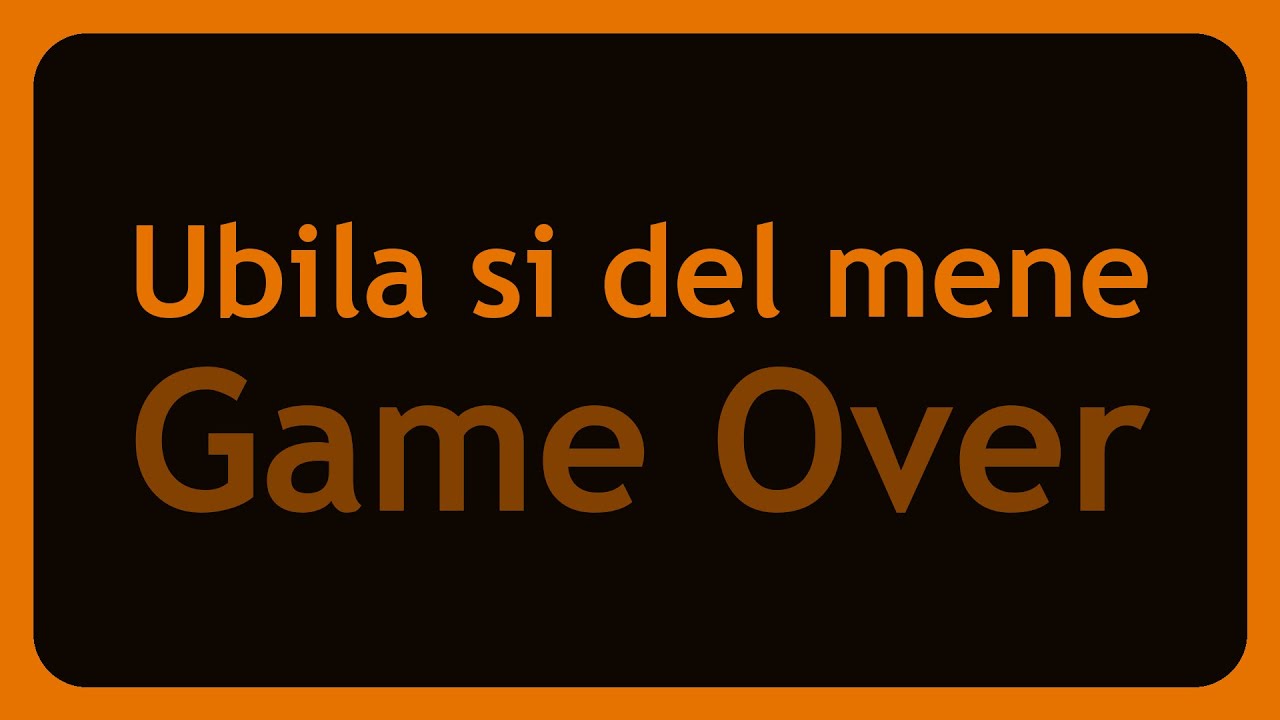 Game Over - Ubila si del mene (Karaoke) - YouTube