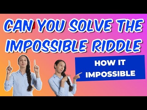 Can YOU solve the IMPOSSIBLE RIDDLE #new #ytshorts #solve - YouTube