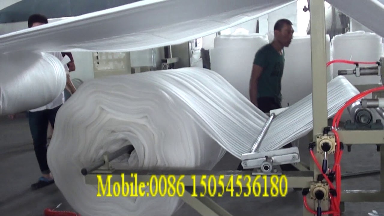 PE foam sheet thickening machine/EPE bonding machine - YouTube