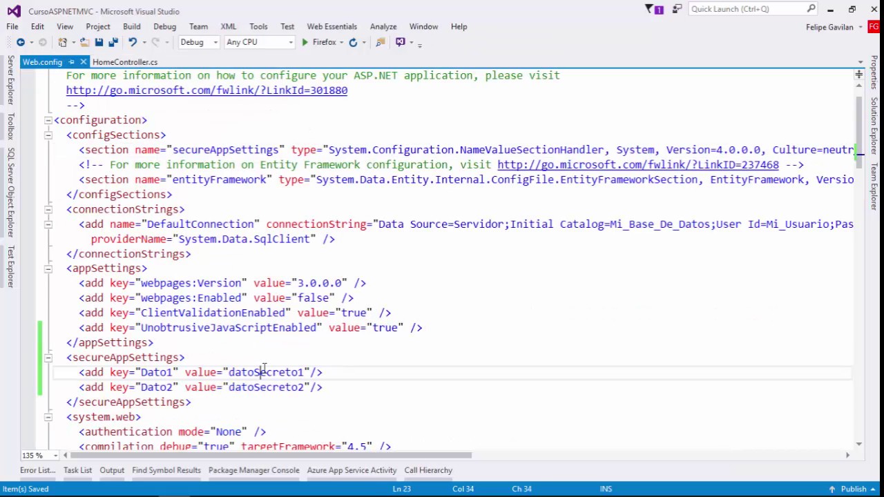 Encriptando El Appsettings O Una Parte Seguridad Web Programando En Mvc 5 Youtube
