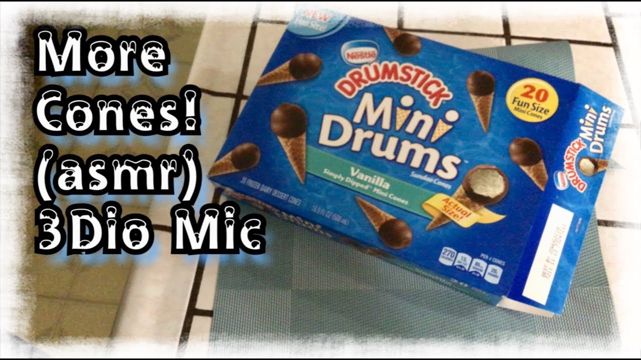 Ice Cream Nestles Mini Drums ASMR Ear to Ear eating sounds, 3Dio ...