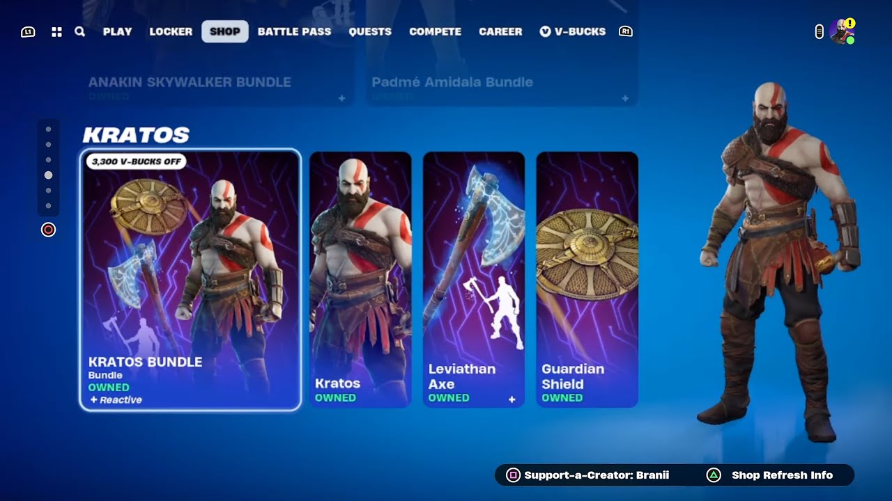 KRATOS SKIN OFFICIAL RETURN RELEASE DATE IN FORTNITE ITEM SHOP! - YouTube