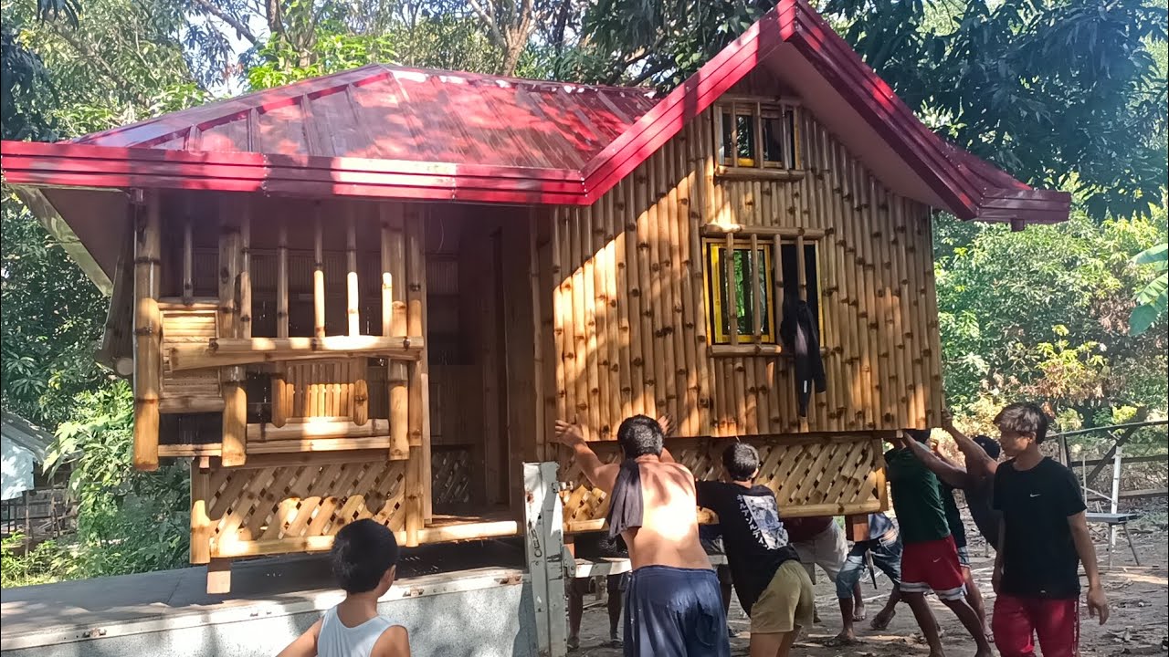 aircon type 6x12ft 1room BAHAY KUBO Yero roofing! - YouTube