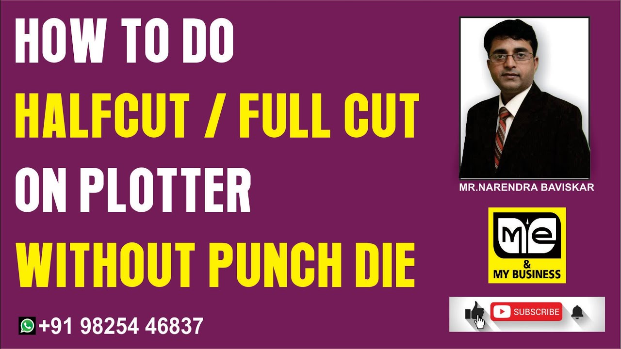 How to do Print Material Half Cut/ Full cut on Cutting Plotter.Vedio ...
