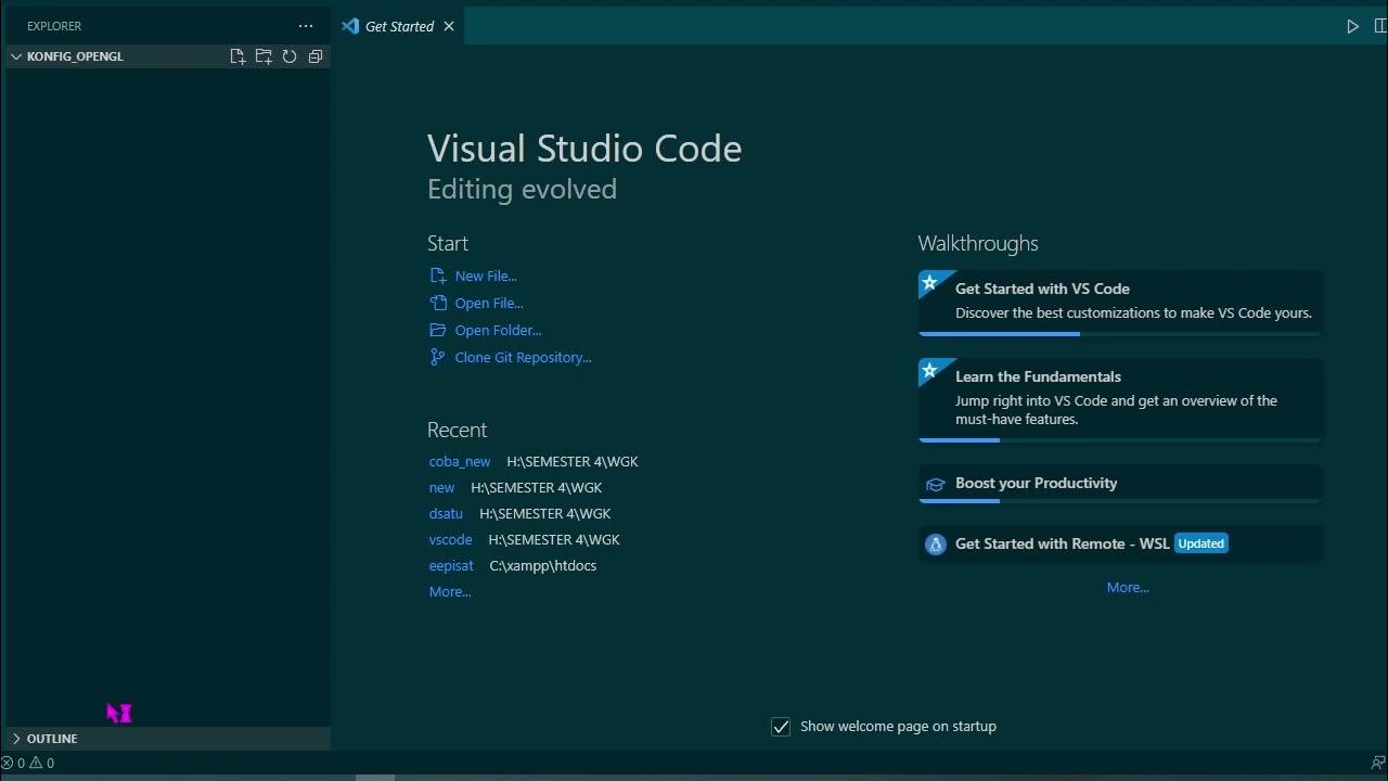 Cara Konfigurasi OpenGL pada Visual Studio Code Windows 10 | Workshop Grafika Komputer - YouTube