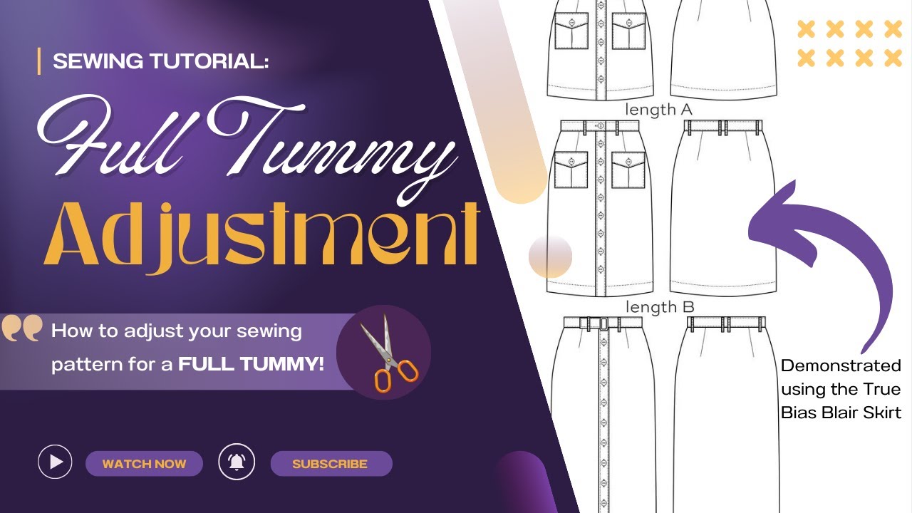 ‼️Sew How To: Full Tummy Adjustment | Feat. True Bias Blair Skirt - YouTube