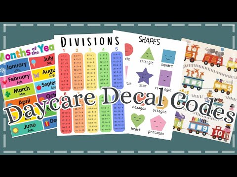 Daycare decal codes | Roblox bloxburg - YouTube