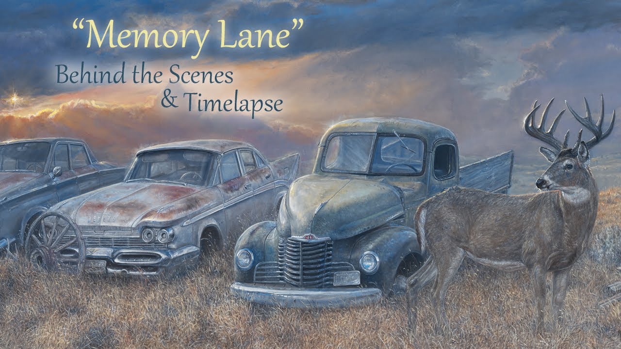 🦌 "Memory Lane" BEHIND THE SCENES /TIMELAPSE / 🎨 WILDLIFE ART / 🦌 DEER ...