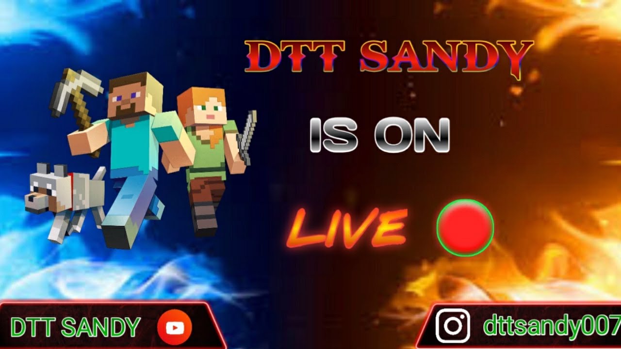 DTT SANDY ON LIVE | Minecraft | ROAD TO 100 SUBSCRIBERS PLS SUBSCRIBE 🙏 ...