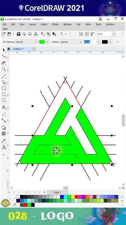 Triangle logo | Learn logo design | Corel DRAW tutorials | Shorts | 028 ...