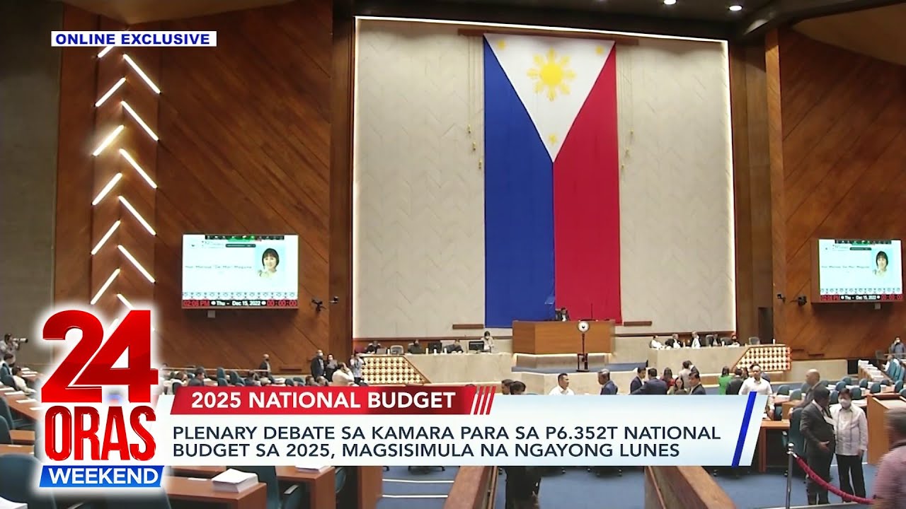 Plenary debate sa Kamara para sa P6.352T national budget sa 2025 ...