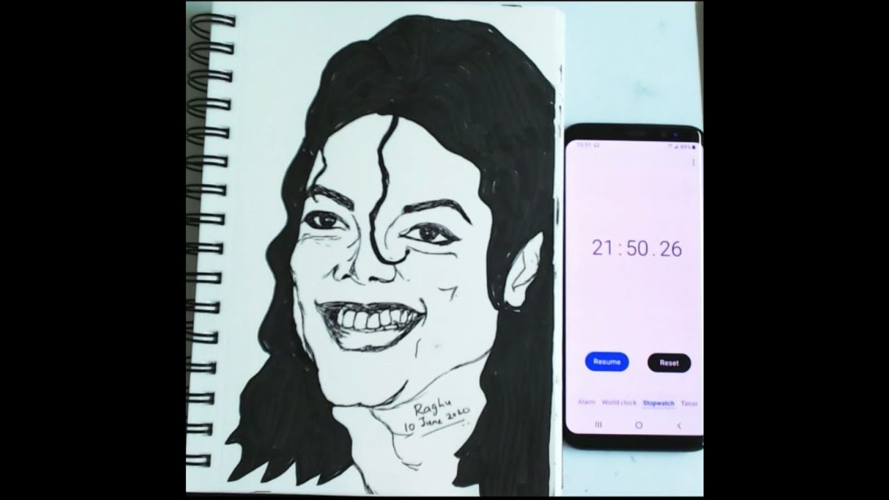 ink-008 - Michael Jackson - Pen Drawing - YouTube