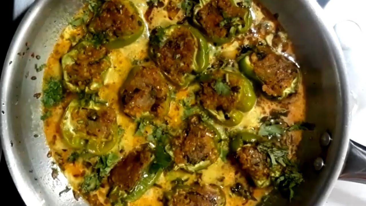 Shimla mirch ki sabji | Stuffed capsicum aloo wali | Stuffed shimla ...