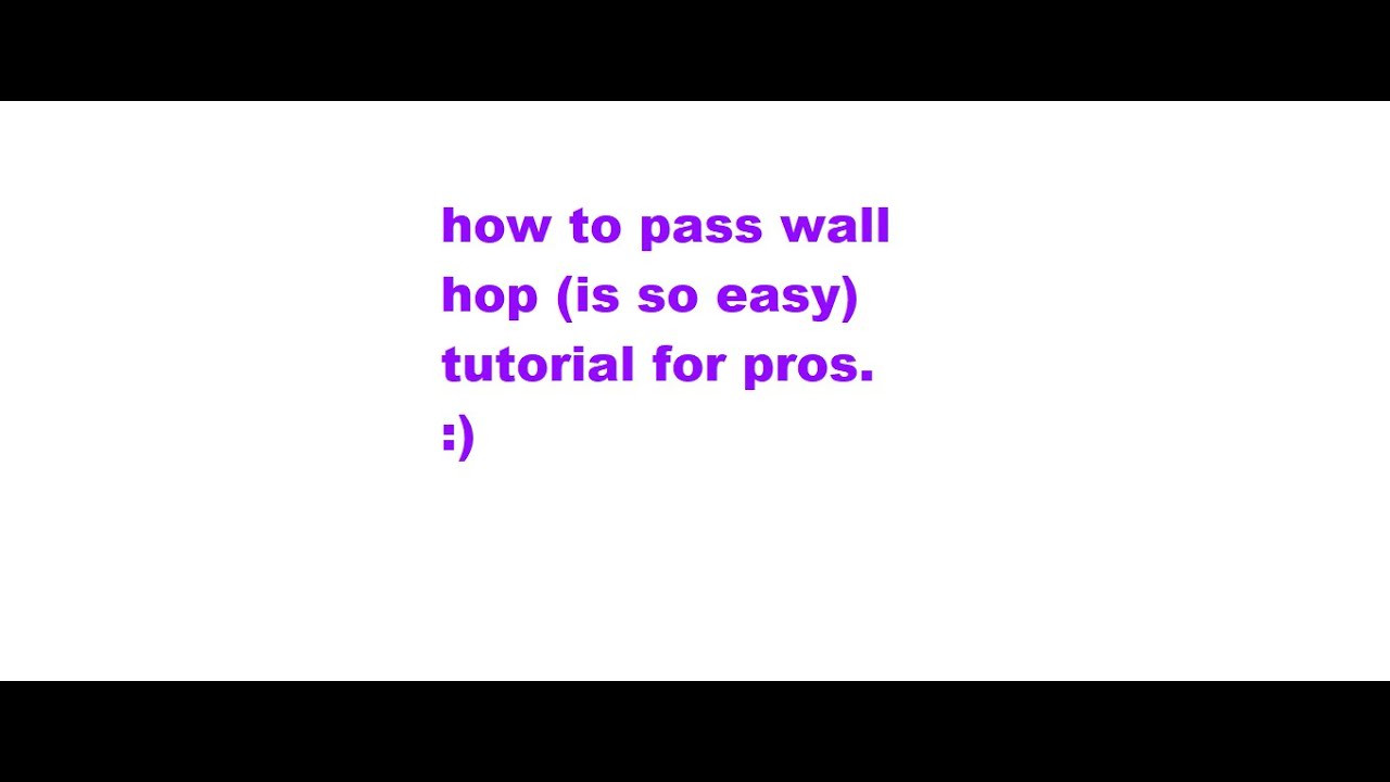 how to doing wall hop (roblox) - YouTube