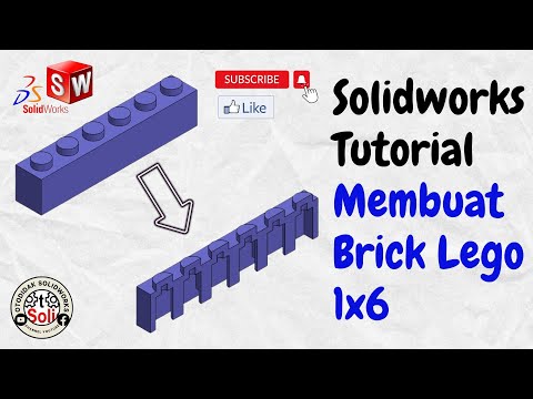 Solidworks Tutorial - Membuat Brick Lego 1x6 - YouTube