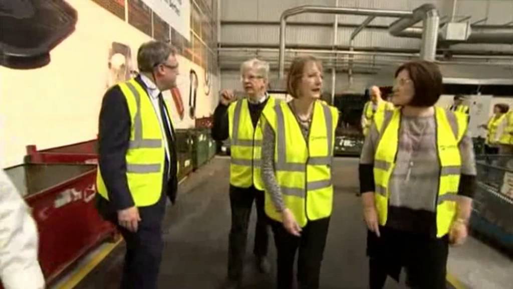 Ed Balls and Harriett Harman visit Sertec's Wincaster House - YouTube