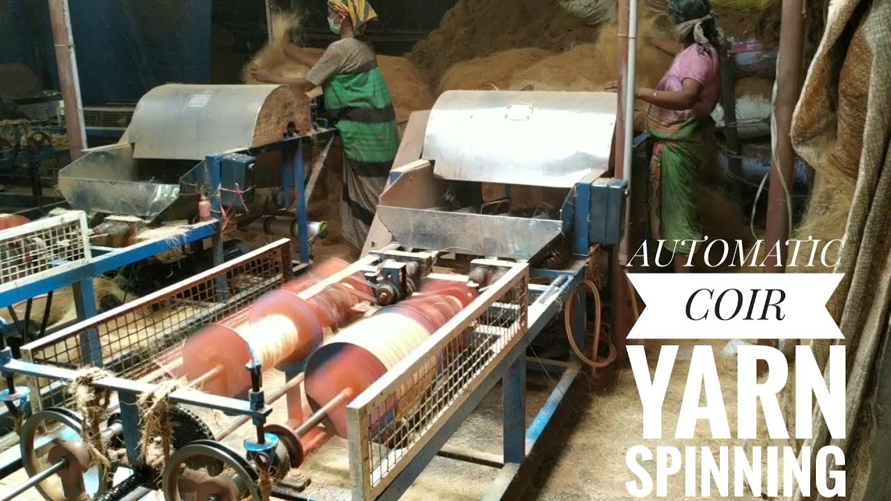 Automatic Coir Yarn Spinning Machine and Spinning Using Electronic Ratt ...
