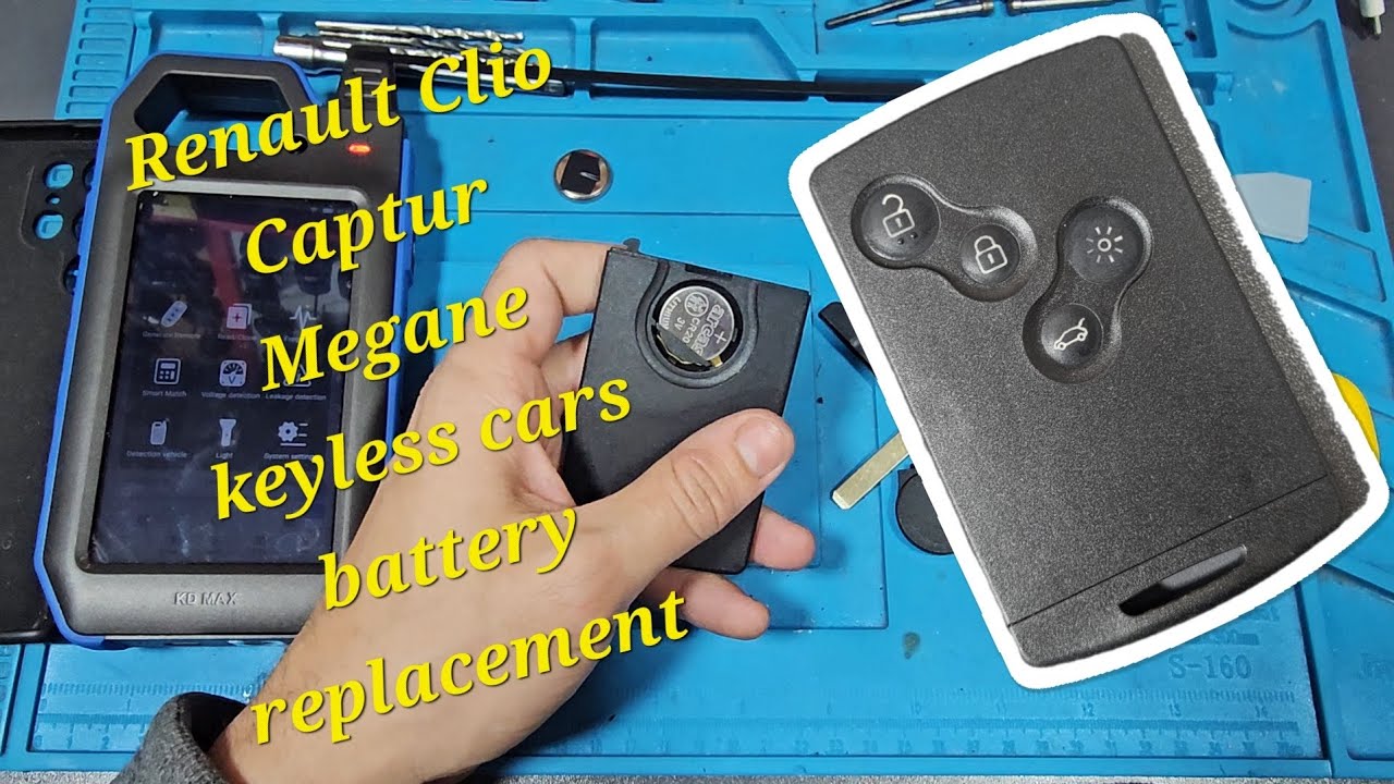 Renault Clio Captur Megane keyless card battery replacement - YouTube