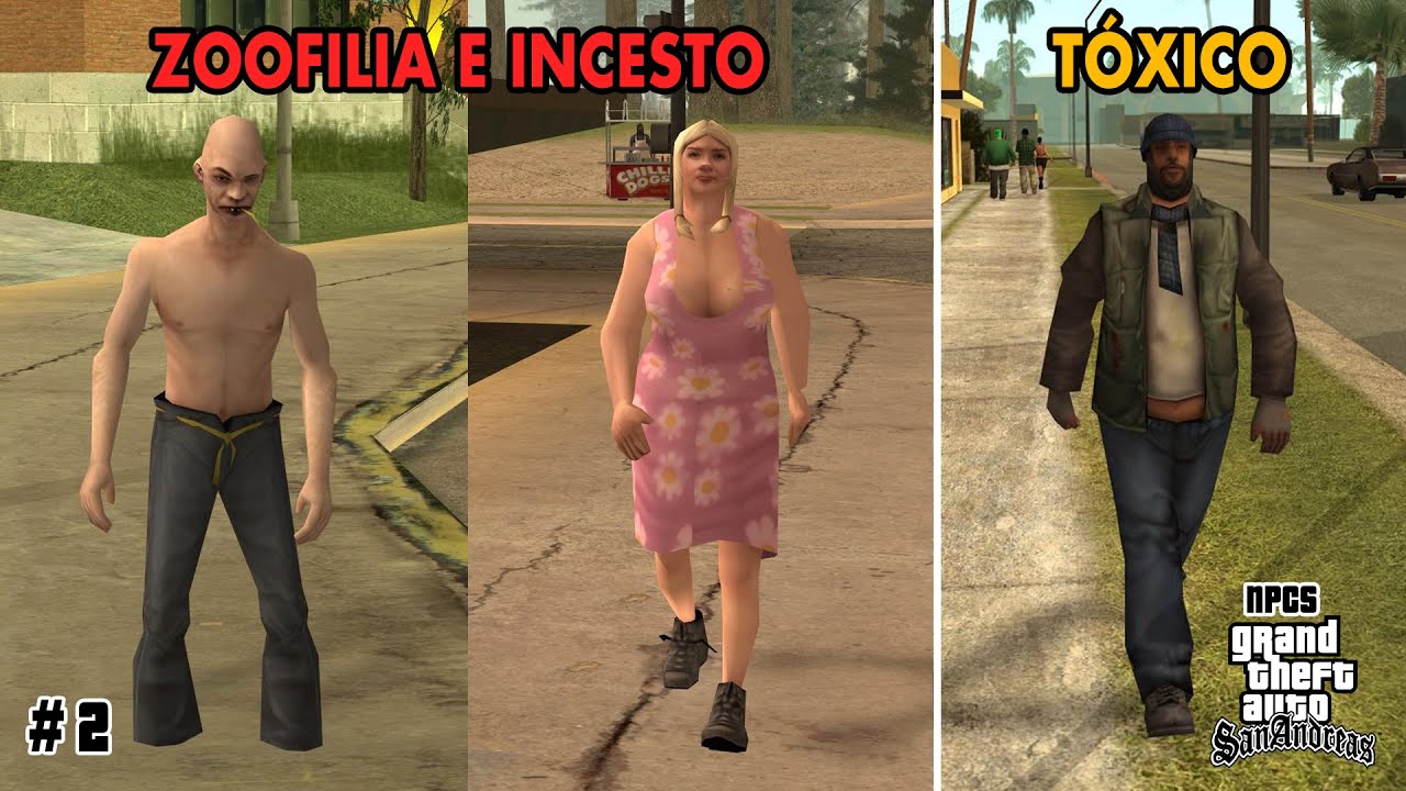 TEM ALGO DE MUITO ERRADO COM OS NPCS DE GTA SAN ANDREAS - YouTube