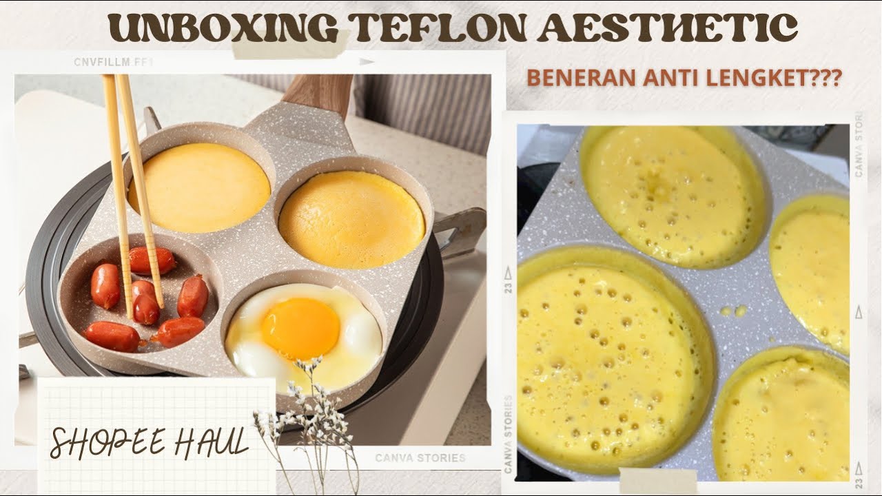 UNBOXING TEFLON CEPLOK TELUR / TERBUL MINI AESTHETIC MURAH | Shopee ...