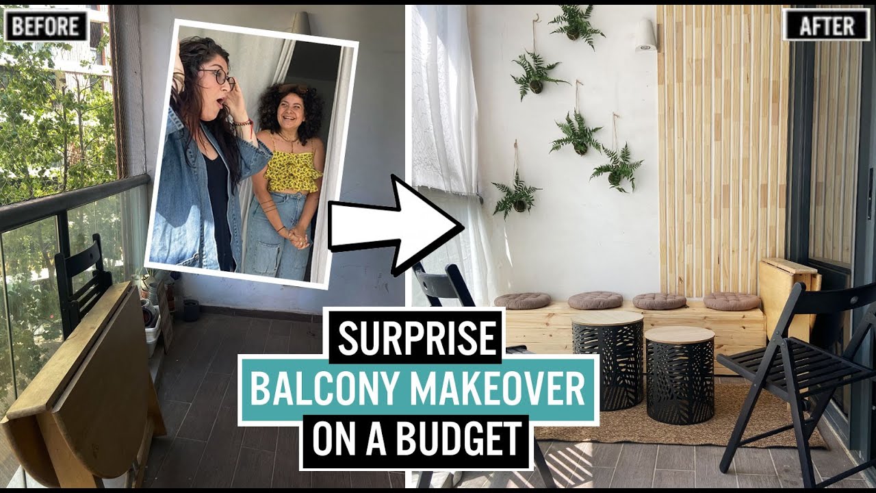 DIY extreme Balcony Makeover on a budget / cosy paradise balcony ☁️ ...
