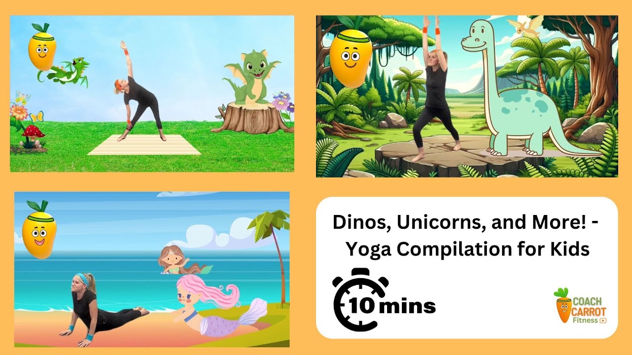 Fun Yoga Adventure For Kids - With Coach Carrot Fitness - YouTube