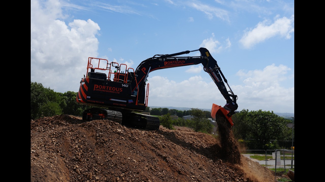 Porteous Groundworks MD Ben Porteous showcases his new Hidromek and ...