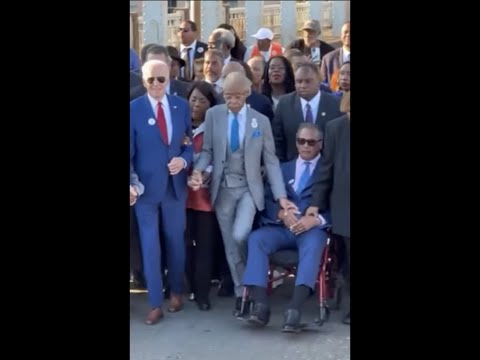 Biden finally gets to march for civil rights! I guess! - YouTube