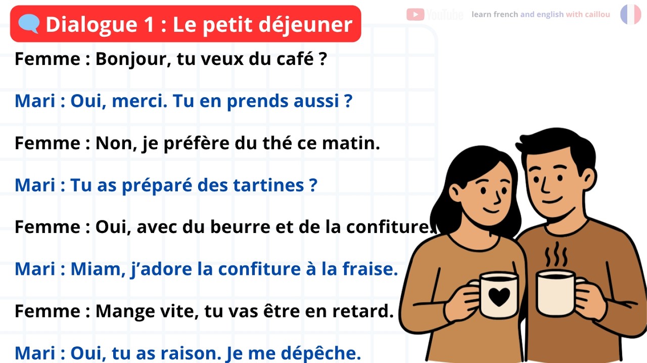 Dialogues en Français A1 I French conversations – phrases et mots au ...