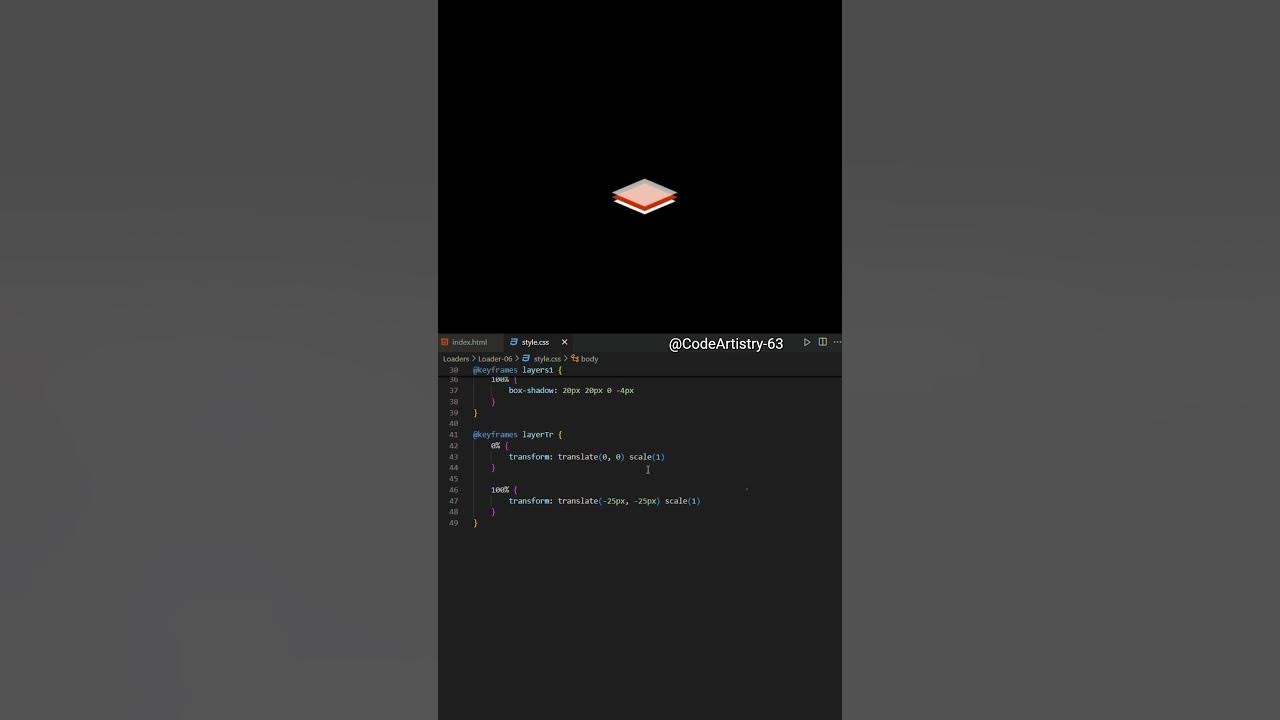 Collapsing And Expanding Css Loader🔃 Design Part 04 With Html And Css Loader Uiux Htmlcss