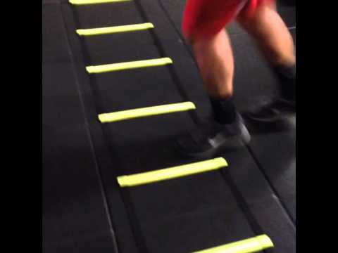 Ladder drills after ACL surgery in physical therapy - YouTube