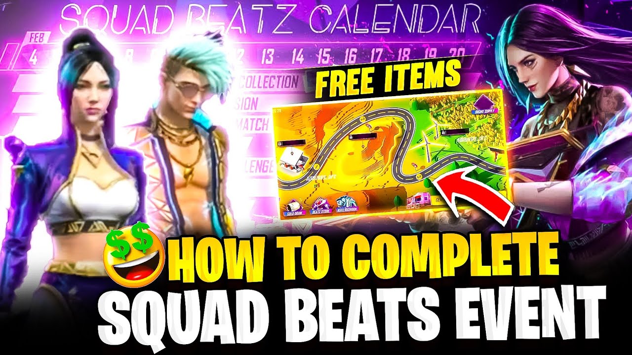 New Event " Squad Beats" - How To Complete ?? First Look #freefire # ...