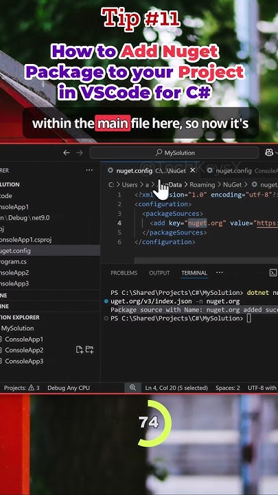 How to Add Nuget Package to your Project in VSCode for C#Tip #11 - YouTube