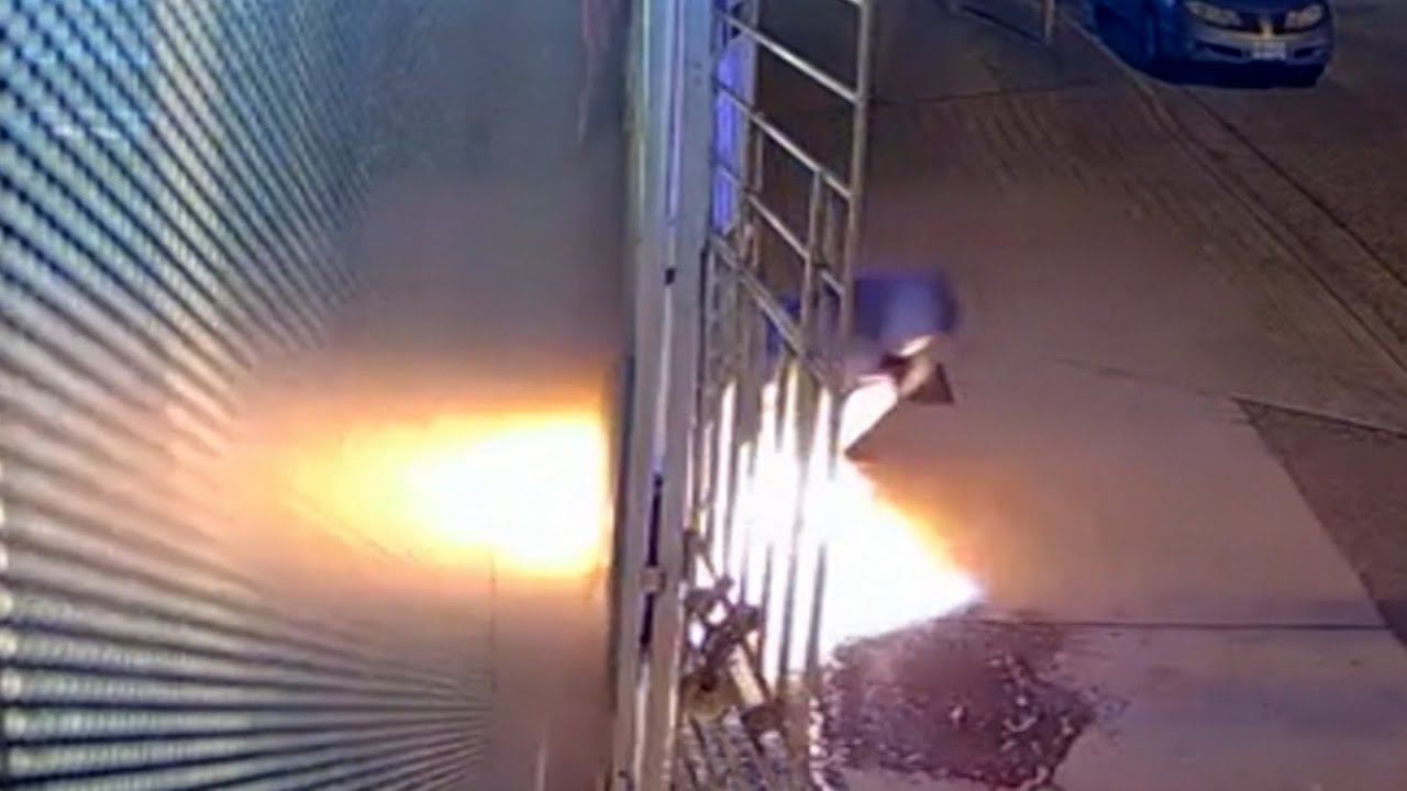 WATCH: British Columbia store with customers inside set on fire - YouTube