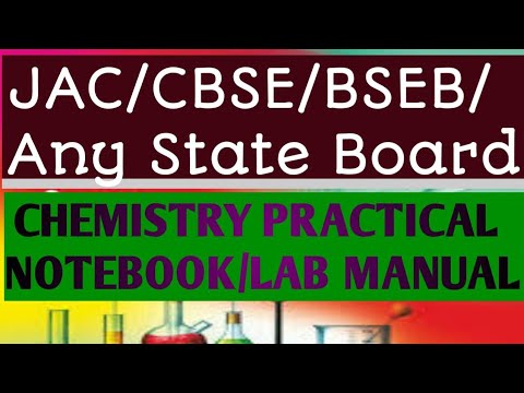 Chemistry practical notebook lab manual of class 12/ISc/+2 JAC/CBSE ...