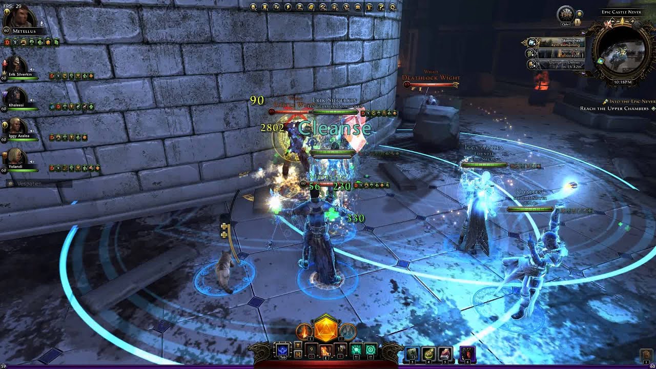 Neverwinter Open Beta - Castle Never Cleric Gameplay - YouTube