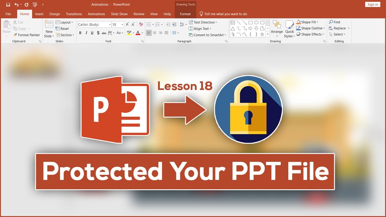 How to Protected PowerPoint File (Lock PPT File) - PowerPoint Lesson 18 ...