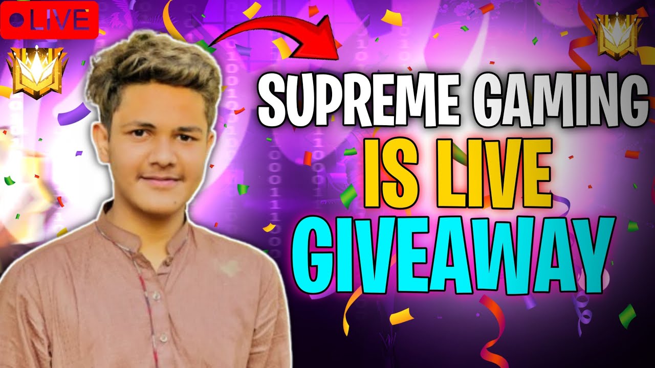 FREE FIRE LIVE GIVEAWAY SQUAD ROOMS DUO TEAM CODES OR SPIN THE WHEEL // SUPREME GAMING 308 ...