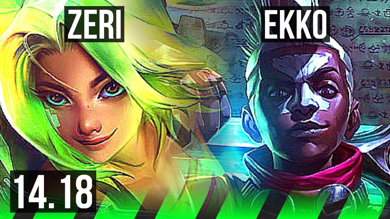 ZERI vs EKKO (JGL) | 46k DMG, Dominating, 19/5/6 | EUW Master | 14.18 ...
