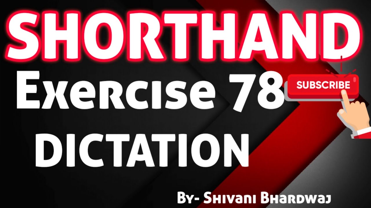 Steno Hindi Dictation Exercise 78 - YouTube