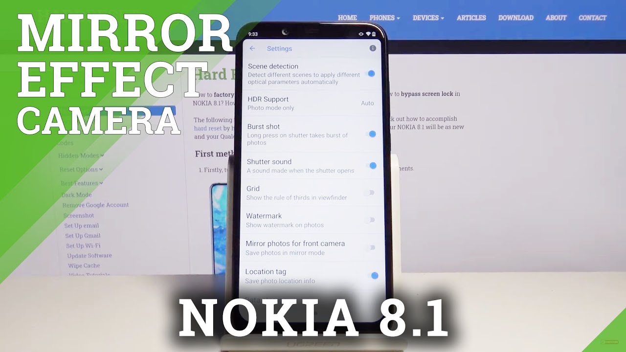How to Turn On / Off Mirror Effect in Nokia 8.1 – Camera Options - YouTube