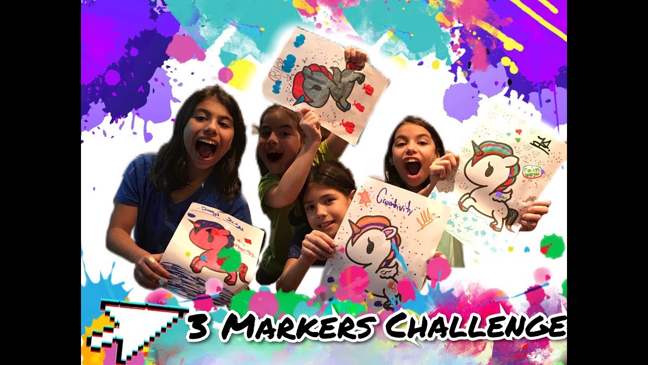 3 Markers Challenge 🎨 - YouTube