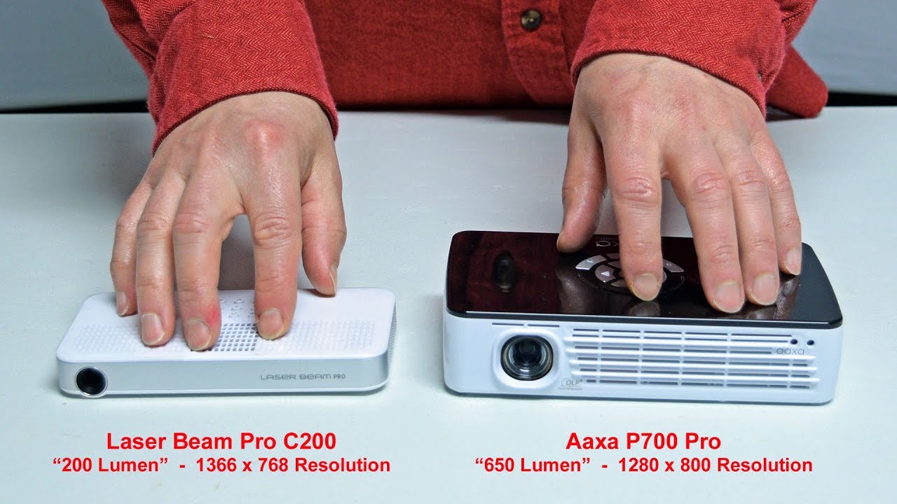 Projector Comparison: Laser Beam Pro C200 vs Aaxa P700 Pro portable ...