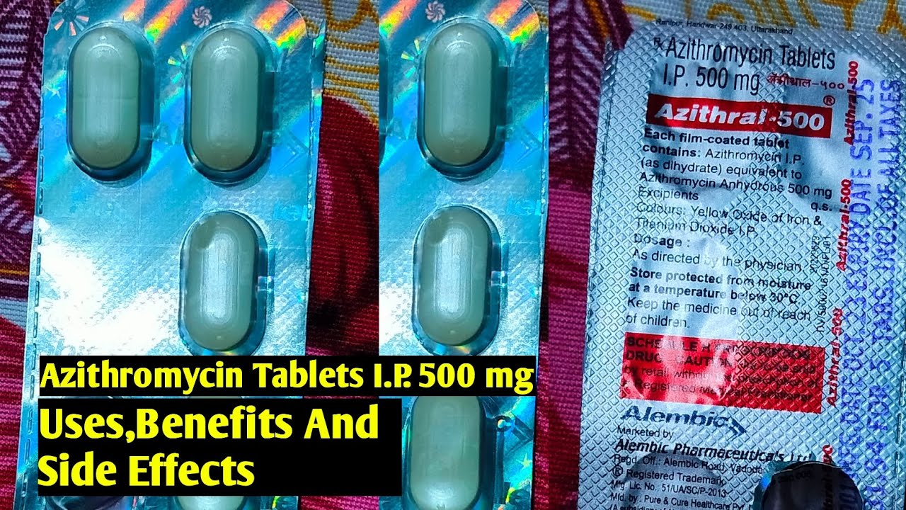 Azithral-500 // Azithromycin Tablets I.P. 500 mg Uses,Benefits And Side ...