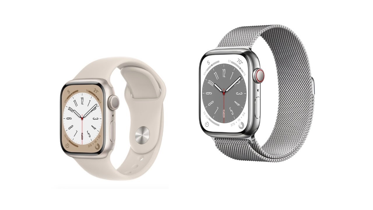 Unboxing Apple Watch Series 8 Starlight & Side by Side Comparison with ...
