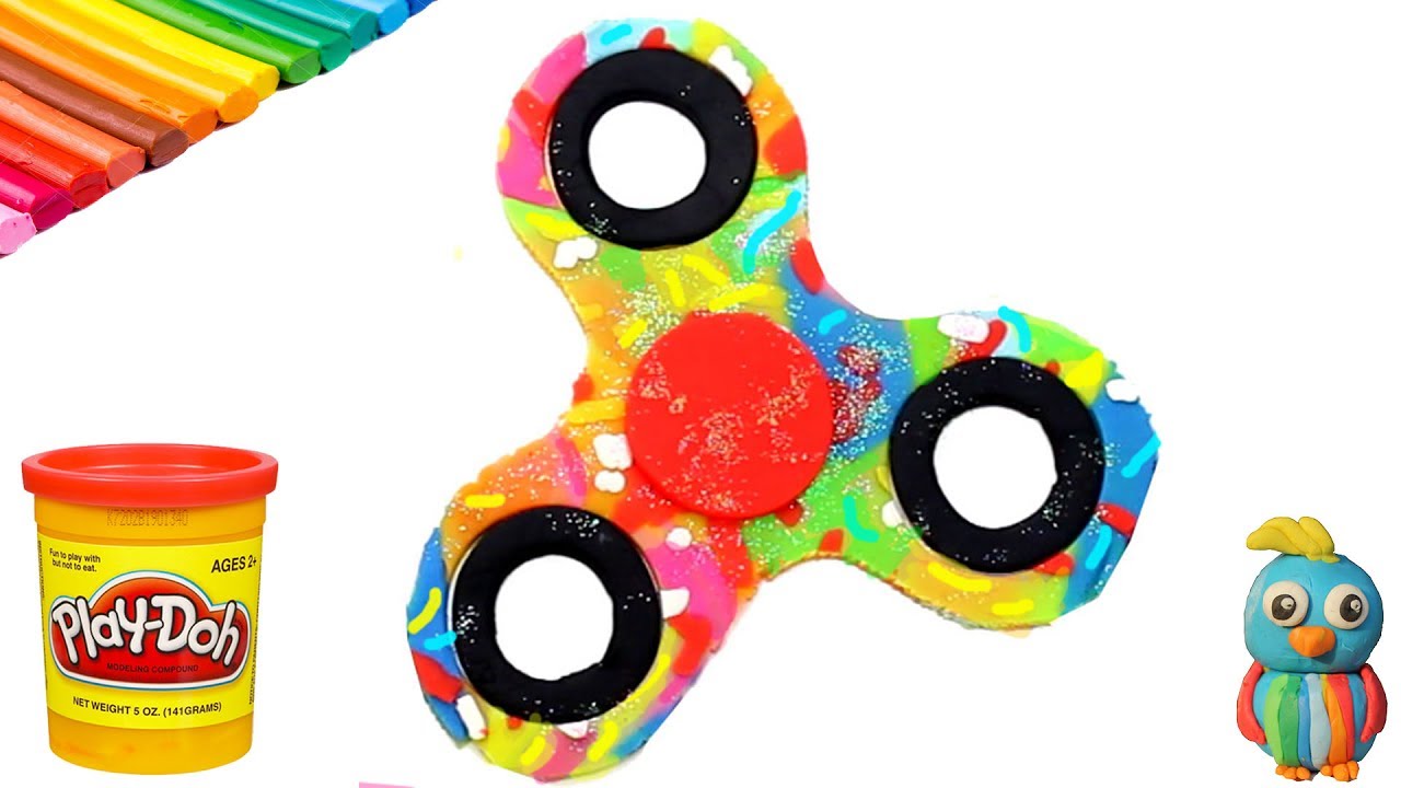 Colorful glitter FIDGET SPINNER Play Doh - YouTube