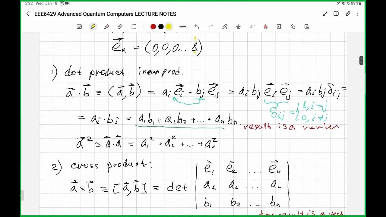 Quantum computers. Lecture #2: Linear algebra - YouTube